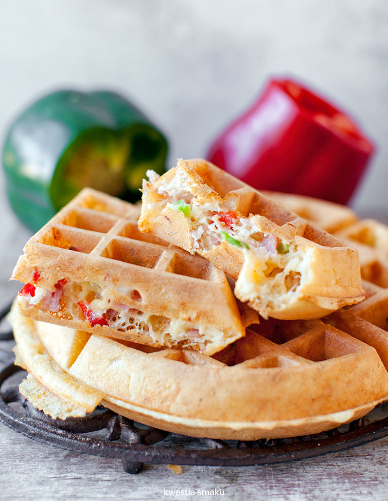 Gofry z szynką i serem | Kwestia Smaku
